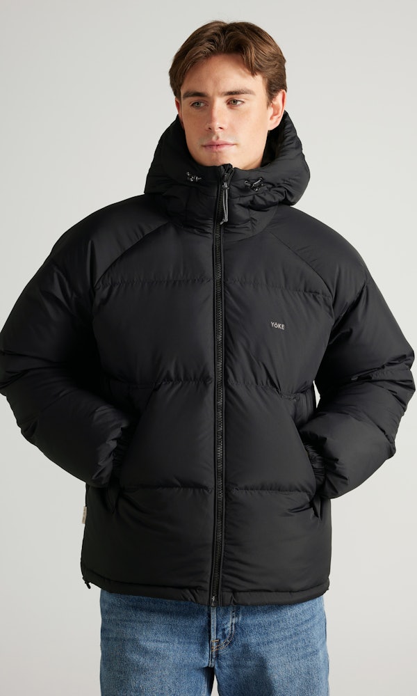 Yôke Tetsuo Hood Down Puffer Jacket Black | Men | Junkyard
