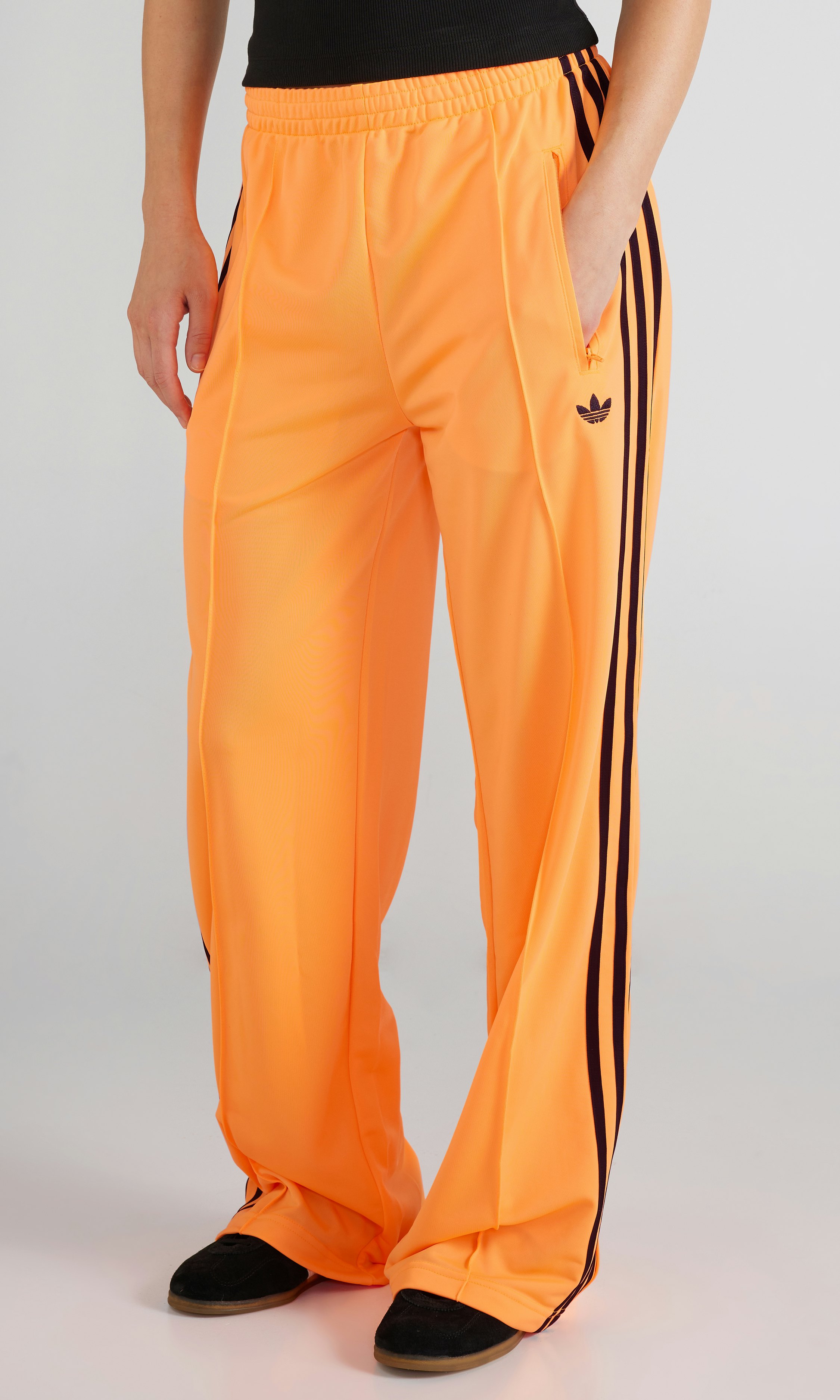 orange adidas pants women's